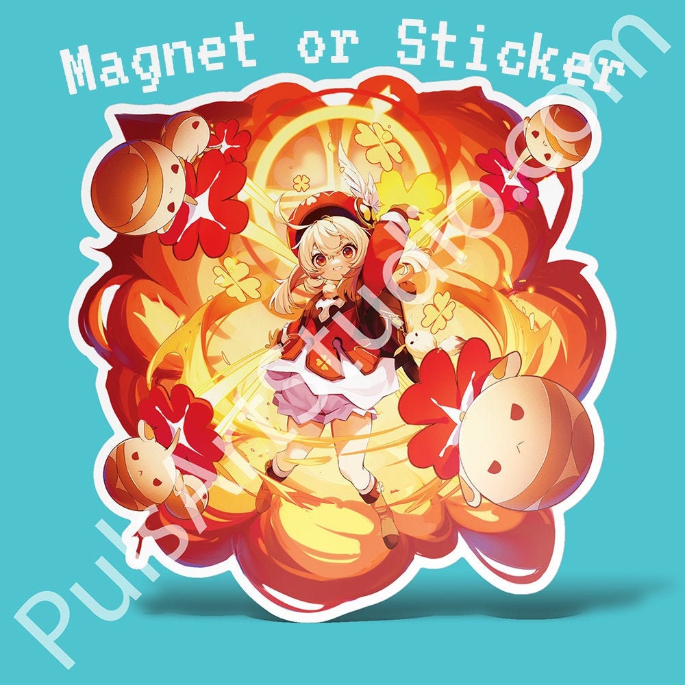 Genshin Impact Klee Vinyl Sticker or Magnet Waterproof - Etsy