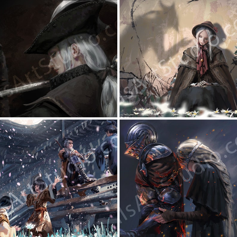 Bloodborne/"hunter's Dream" Print (L Poster or XL Vinyl Canvas) - Etsy