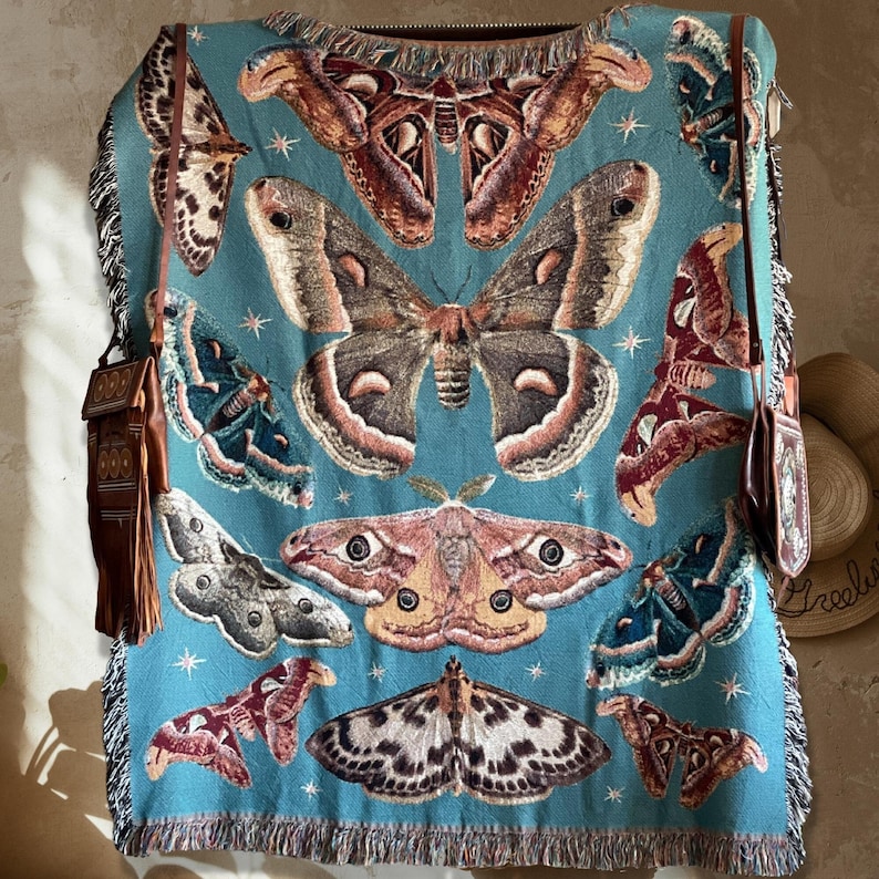 Boho Woven Throw Blanket Sage Green Bedding Cottagecore Decor - Etsy