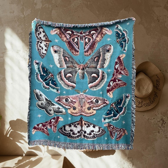 Boho Woven Throw Blanket Sage Green Bedding Cottagecore Decor | Etsy