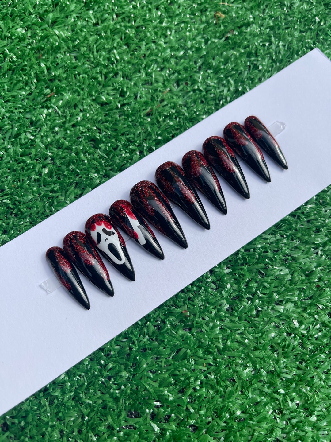 Scream Blood Halloween 2021 Nail Art Gel PRESS ON Nails ...