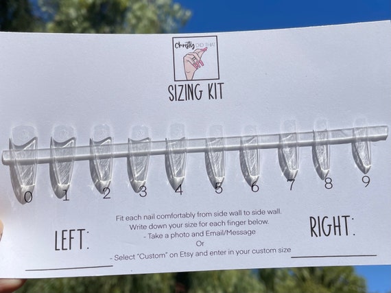 SIZING KIT gel press on ChristyDIDTHAT | Etsy