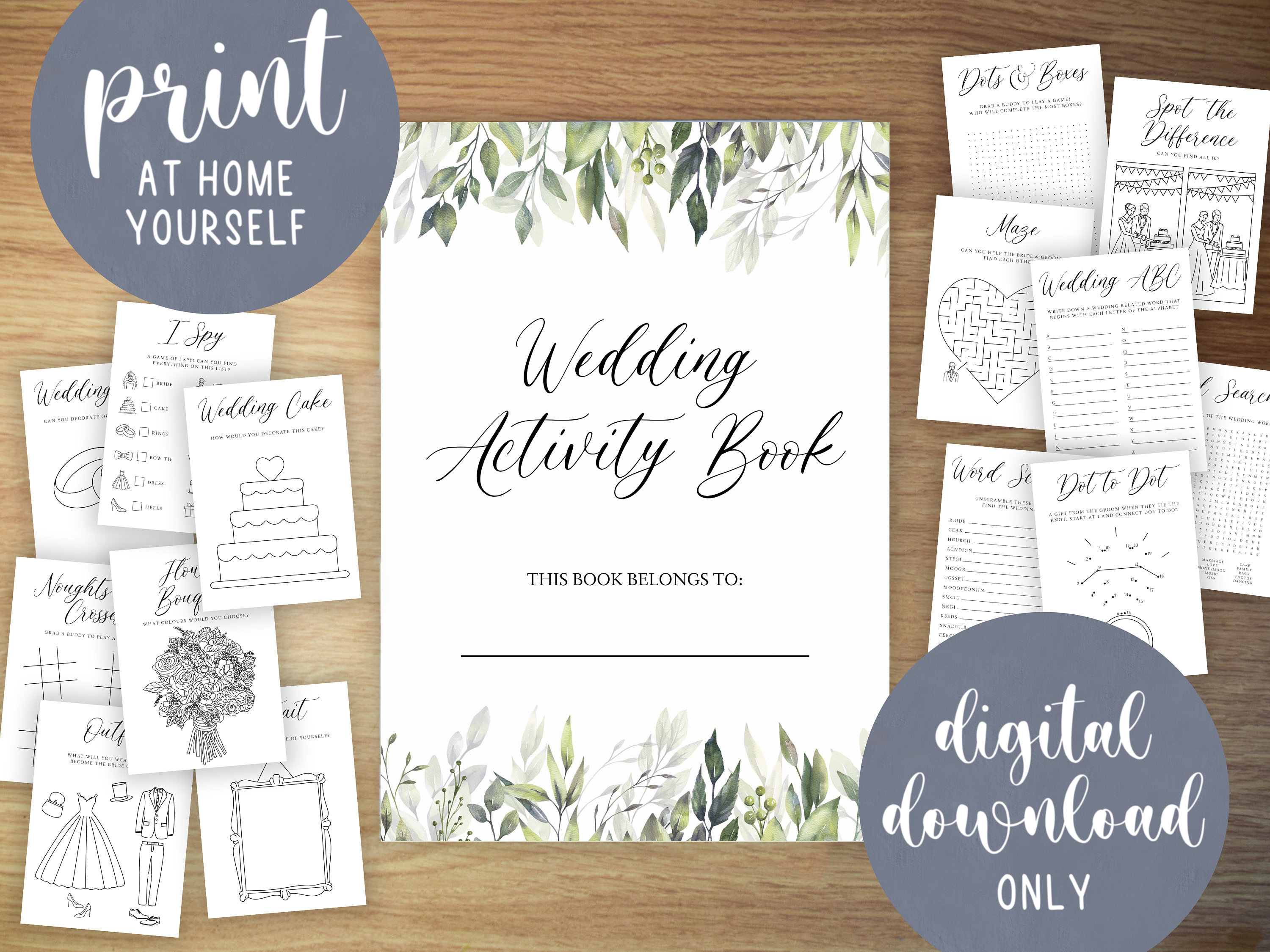Kids Wedding Activity Books Printable Activity Kits - Etsy UK