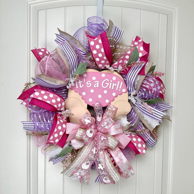 Baby Girl Wreath - Etsy