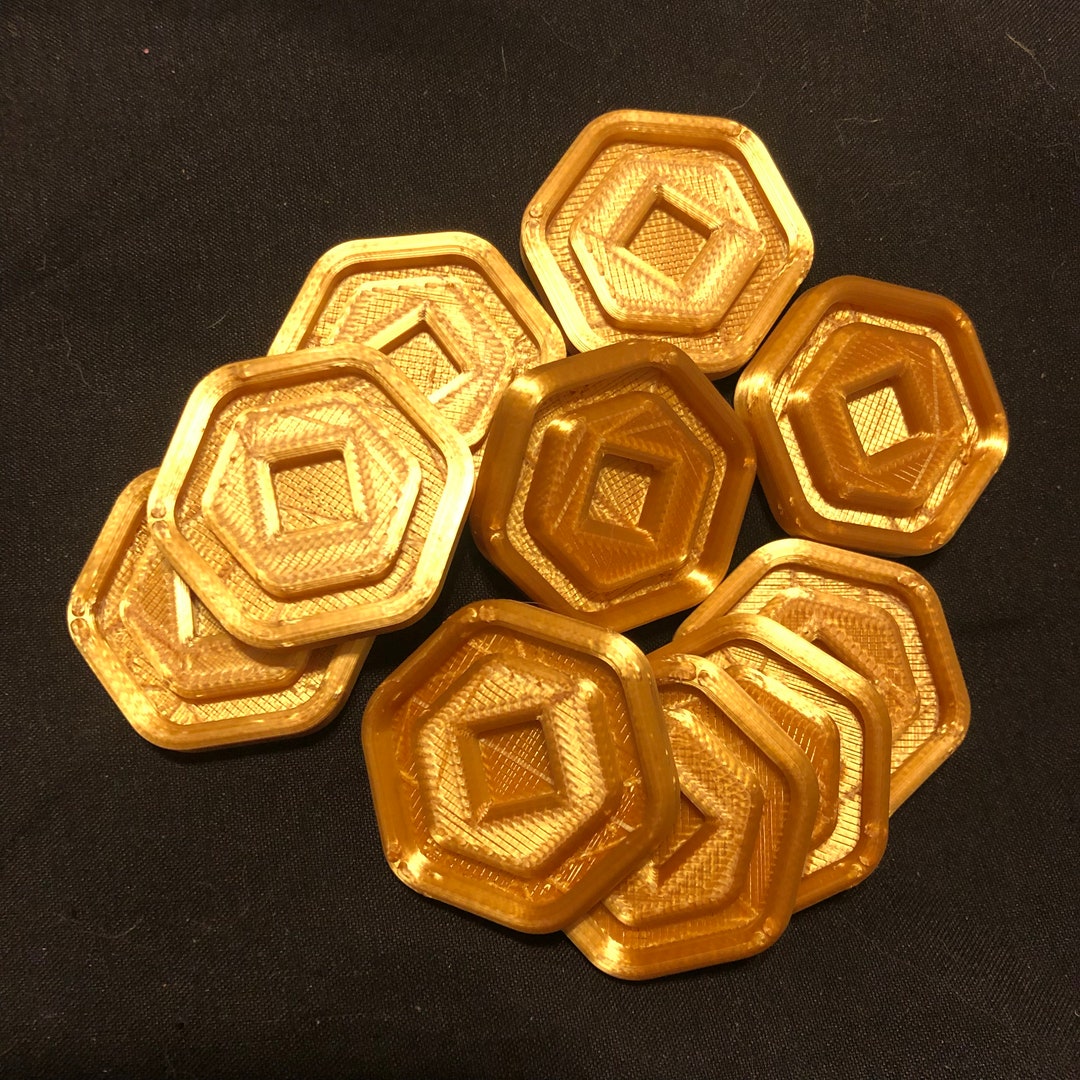 3D Printed Robux: Tokens for Roblox Enthusiasts and Avid - Etsy