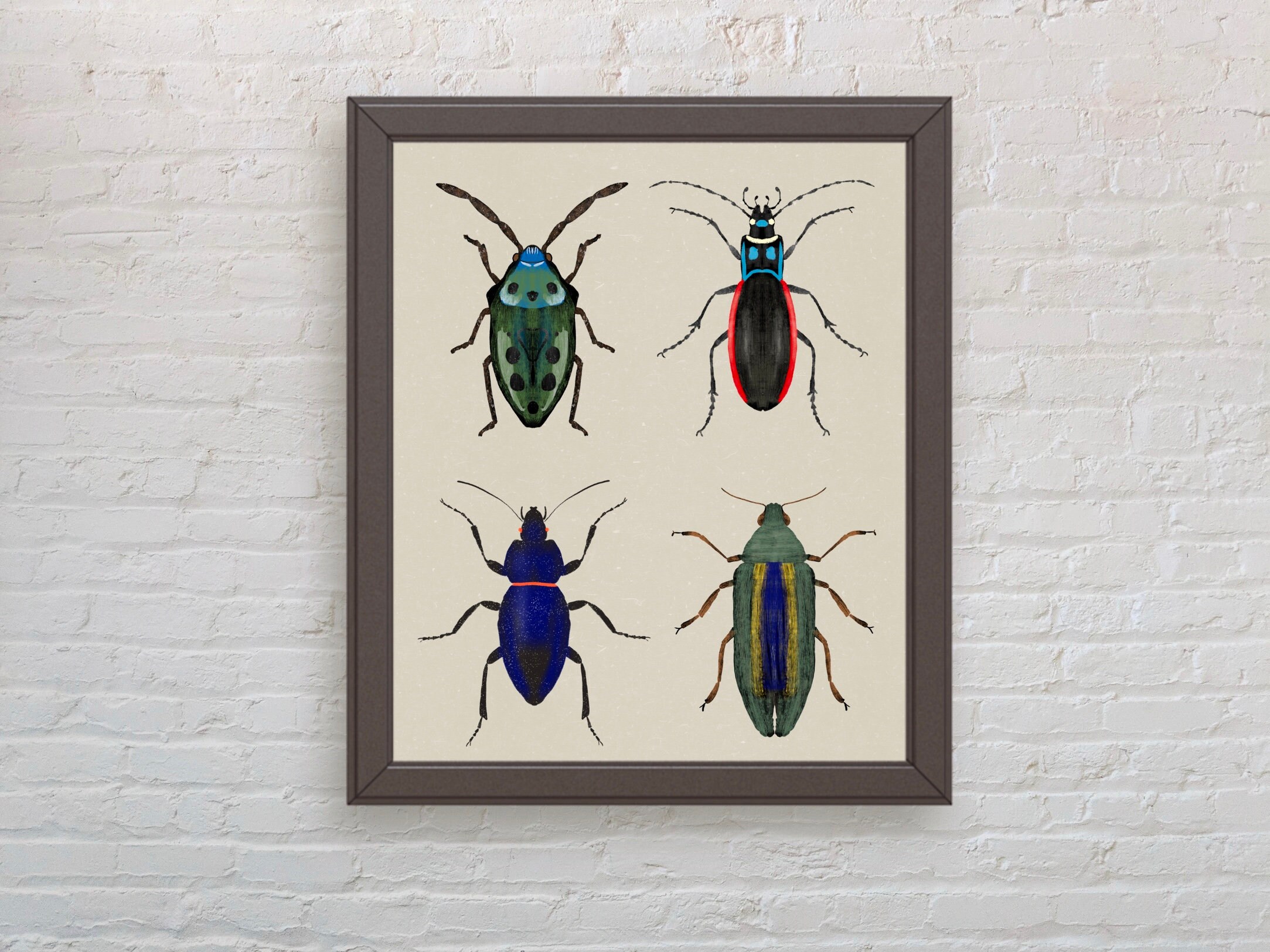Bug Wall Art Insect Illustration Print Beetle Print Kids - Etsy France