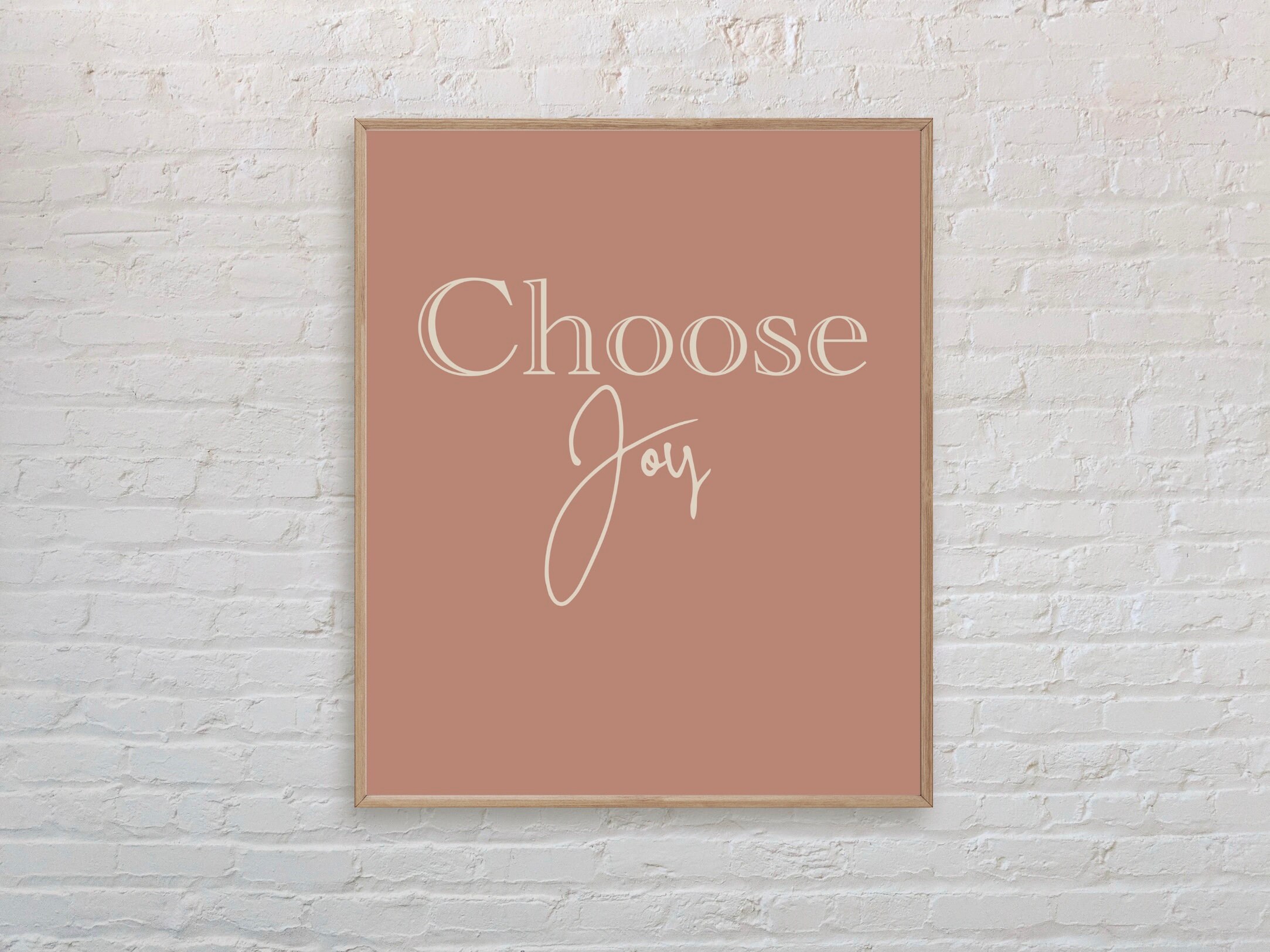 Choose Joy Typography Print Word Art Terracotta Wall Art - Etsy