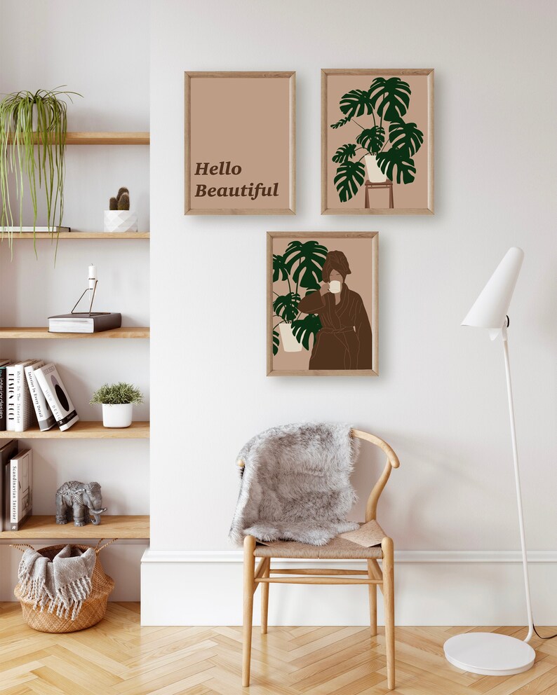 Boho Set of 3 Prints Boho Woman Print Modern Woman Art - Etsy
