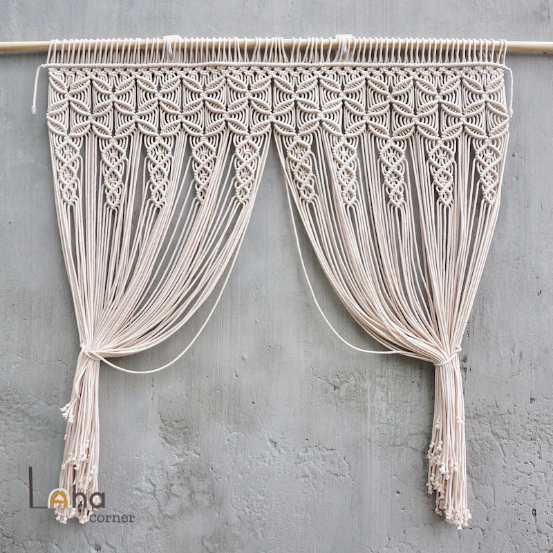 Macrame Curtain - Etsy