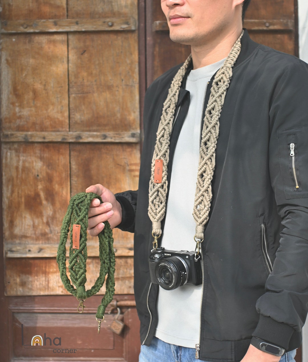 Men's Camera Strap With Personalization, Vintage Macrame Camera Straps ...