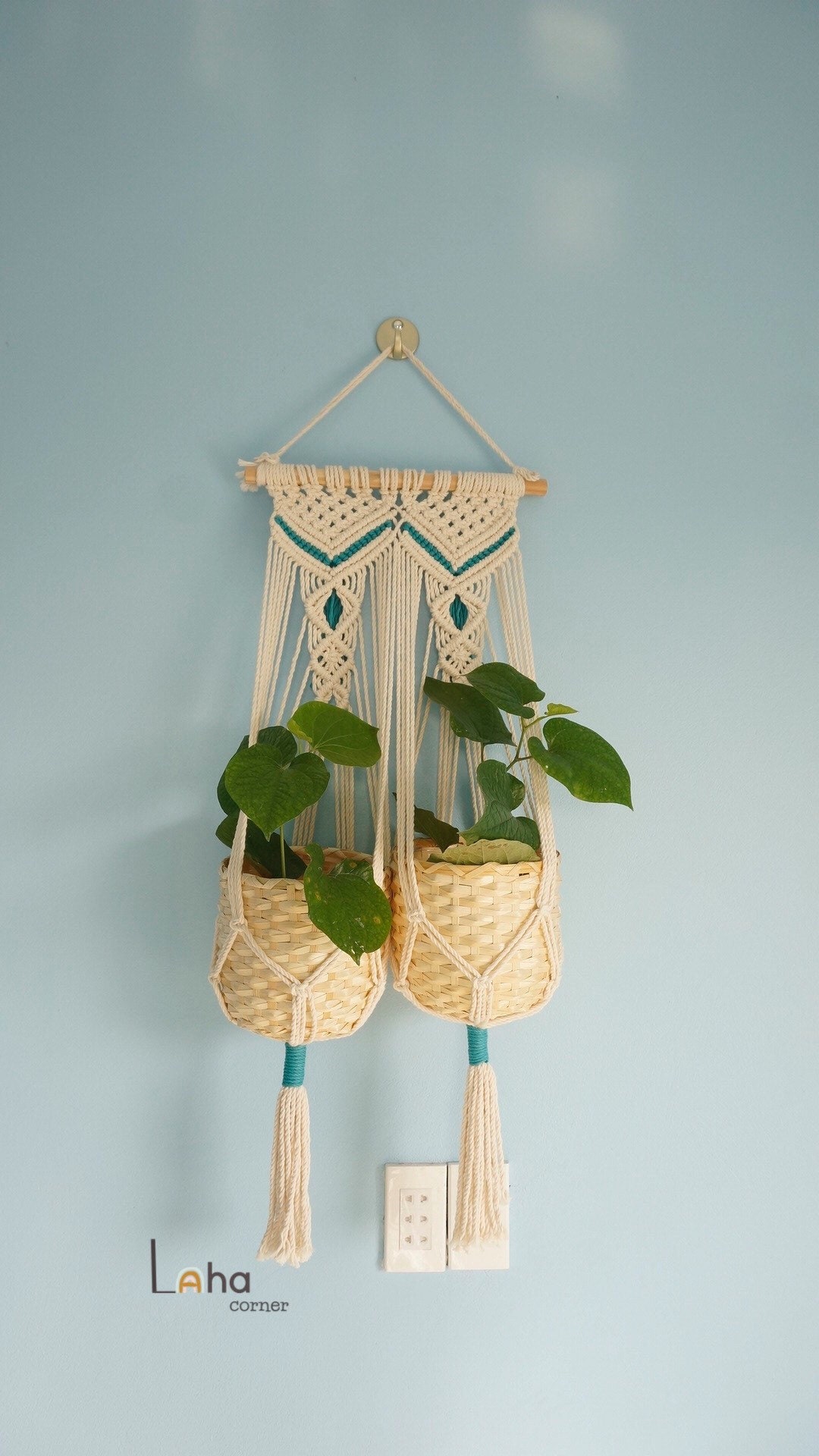 2 Tier Macrame Wall Plant Hangers, Plant Holders, Hanging Planters ...