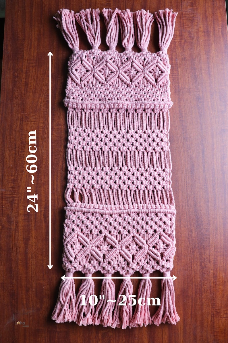 Macrame Sofa Arm Organizer: Boho Couch Caddy, Remote Holder - Etsy