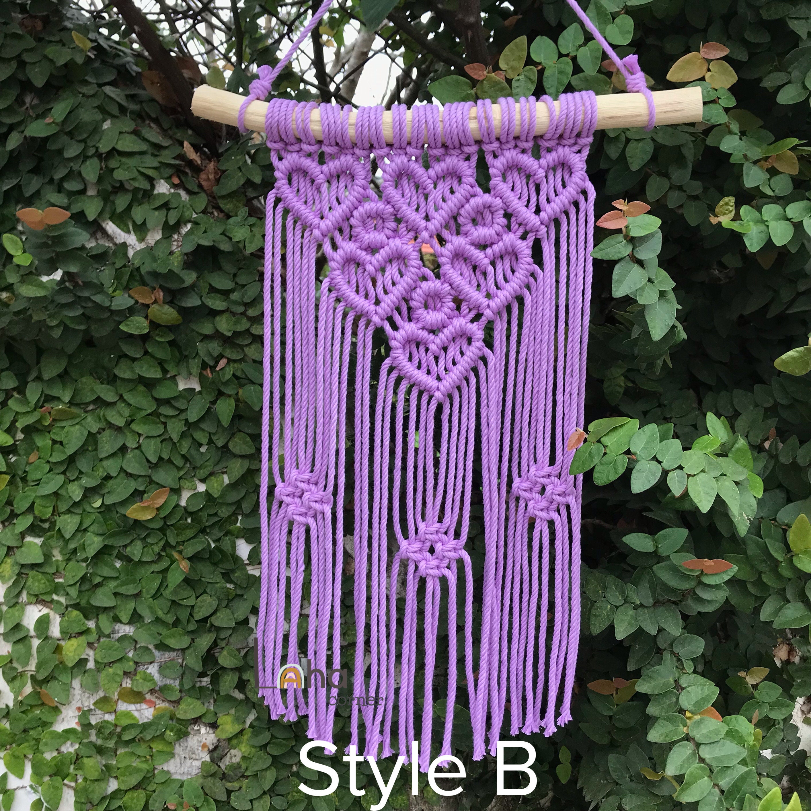 Macrame Heart Wall Hanging: Handmade Cotton Couple's Gift - Etsy