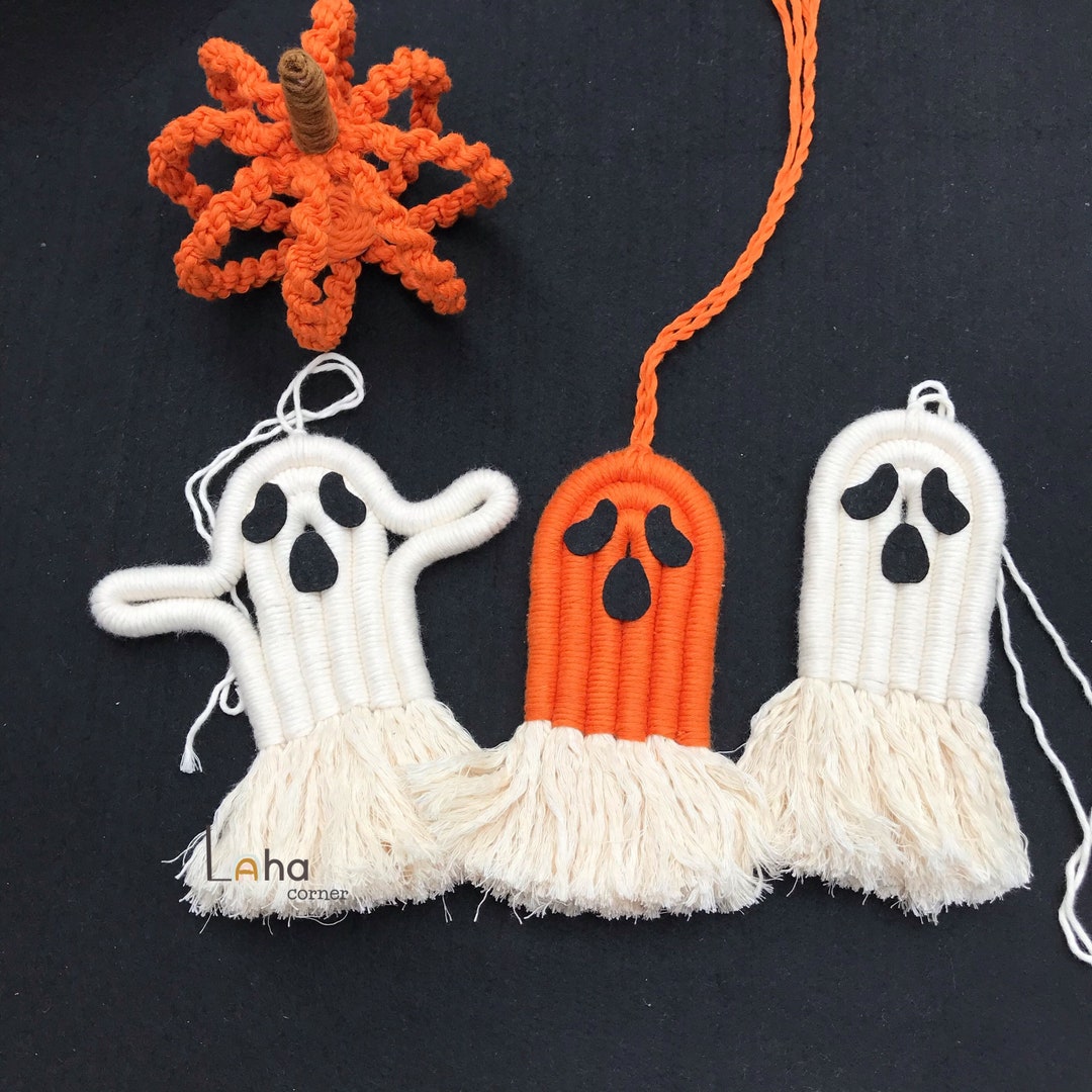 Handmade Macrame Ghost Decor Halloween Decorations, Ghost Car Hanger ...