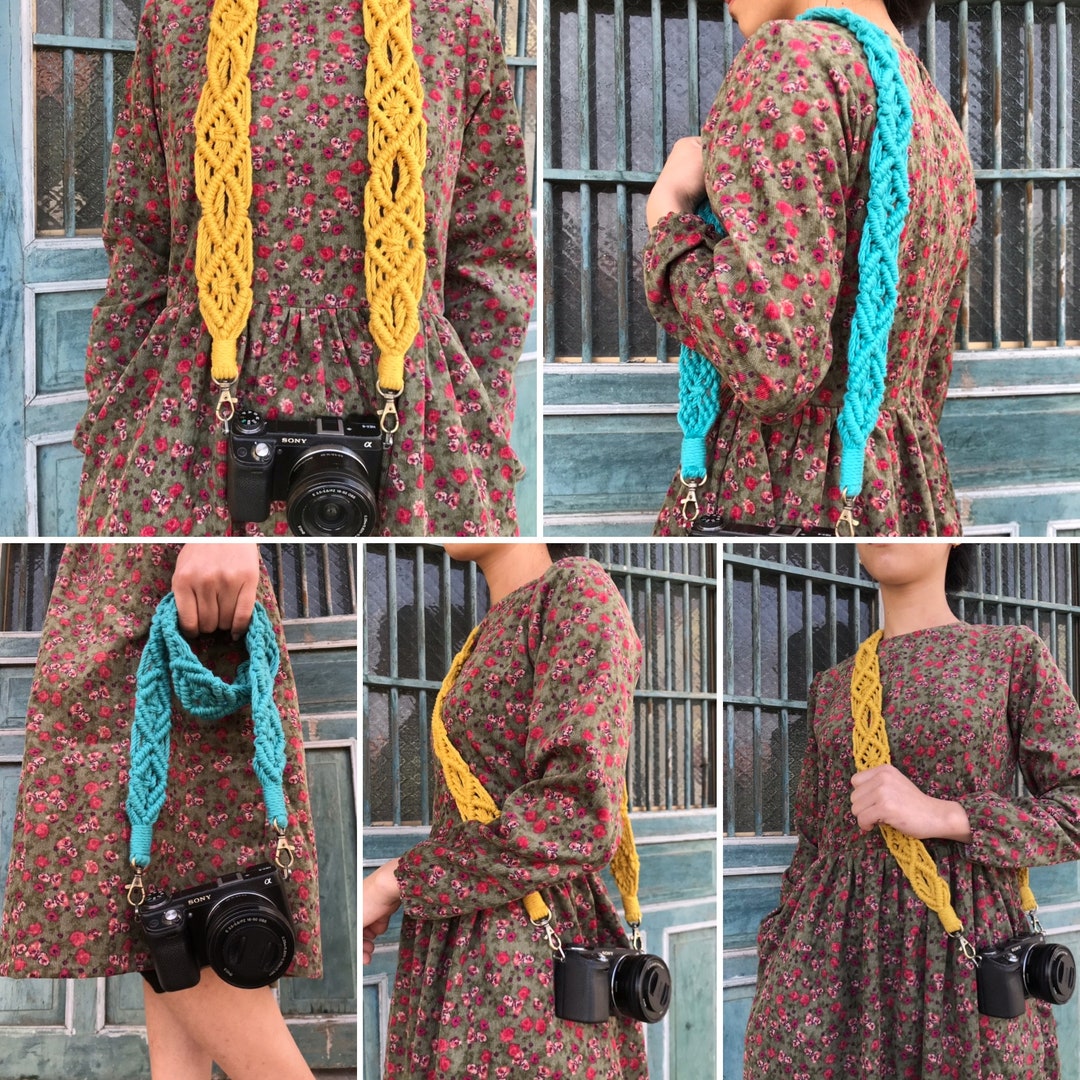 Personalized Macrame Camera Strap, Camera Accessories, Shoulder Camera ...