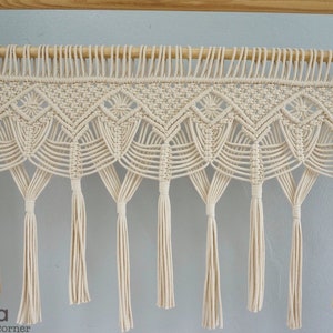 Handmade Macrame Window Valance: Boho Curtain, Wall Tapestry - Etsy
