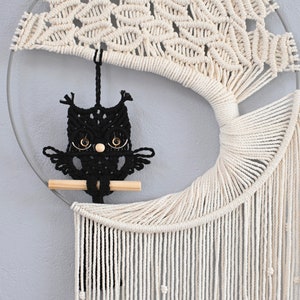 Owl Tree of Life Wall Art, Black and White Abstract Wall Art, Unique ...