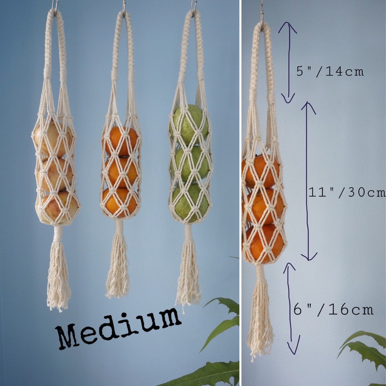 Hanging Produce Storage Macrame Fruit Vegetable Bag Wine - Etsy