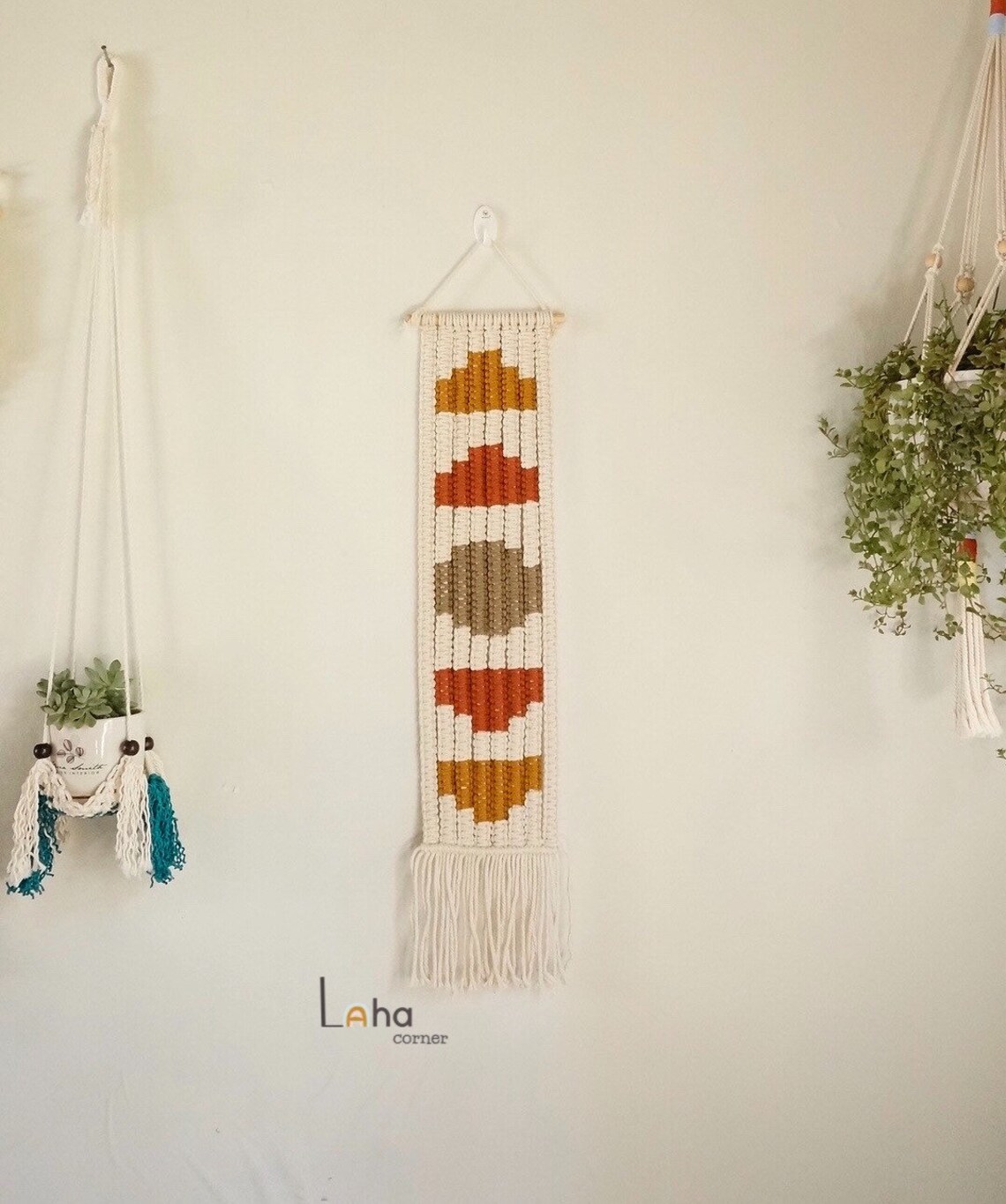 Macrame Geometric Wall Hanging Geometric Tapestry Macrame | Etsy