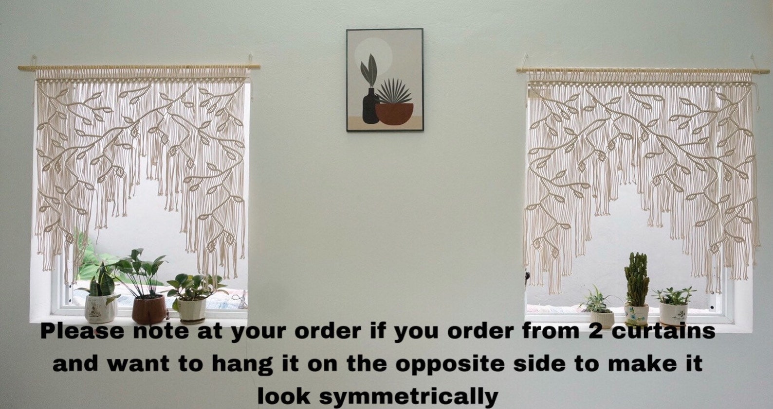 Macrame Window Curtain Macrame Leaf Window Curtain Window - Etsy Canada