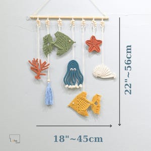Ocean Macrame Wall Hanging: Sea Creature Nursery Decor, Macrame Wall ...