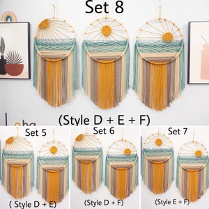 Modern Macrame Sunrise Sunset Wall Art, Minimalist Boho Sun Sunshine ...