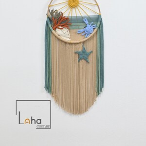 Ocean Dreamcatcher: Handmade Sea Creature Macrame Wall Hanging - Etsy