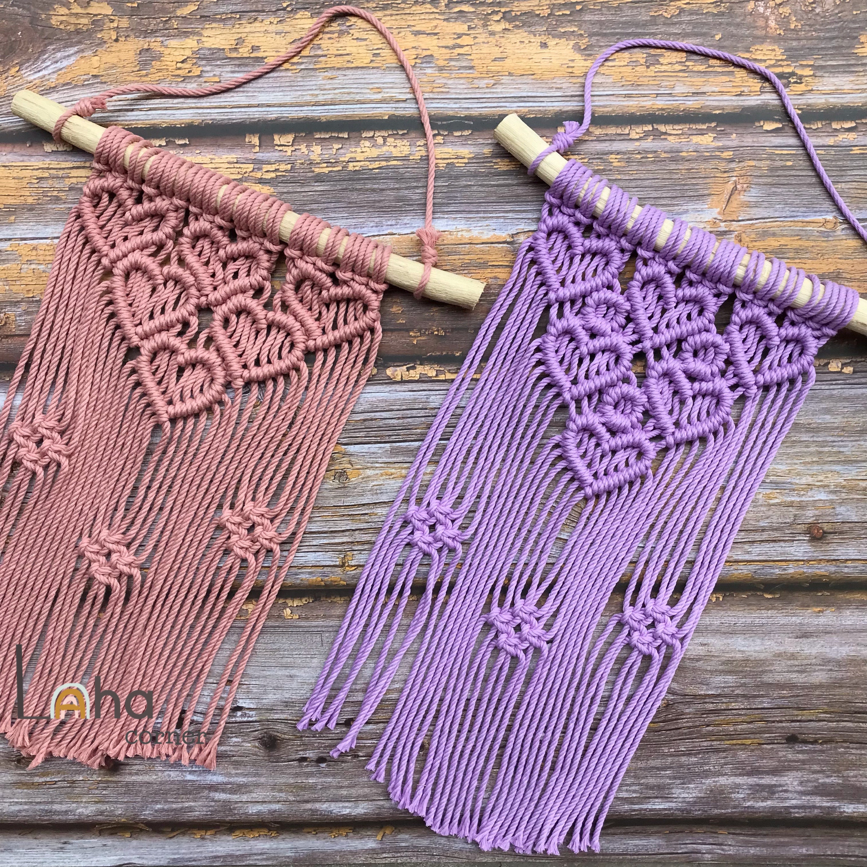 Macrame Heart Wall Hanging: Handmade Cotton Couple's Gift - Etsy