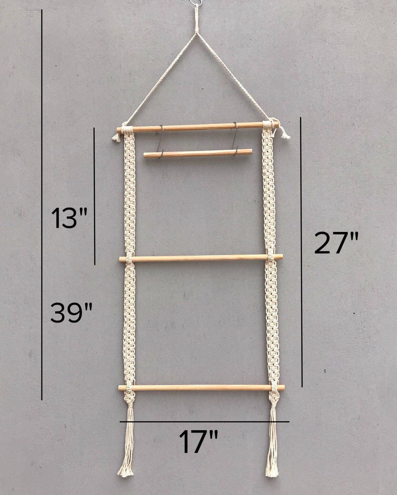 Macrame Towel Rack Scarf Hanger Kitchen Paper Roll Holder - Etsy