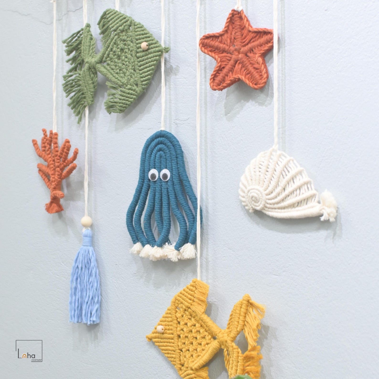 Ocean Macrame Wall Hanging: Sea Creature Nursery Decor, Macrame Wall ...