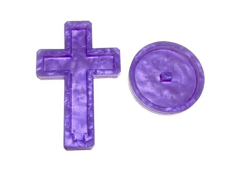 Standing Cross Mold With Base Two Part Silicone Mould Crucifix for ...