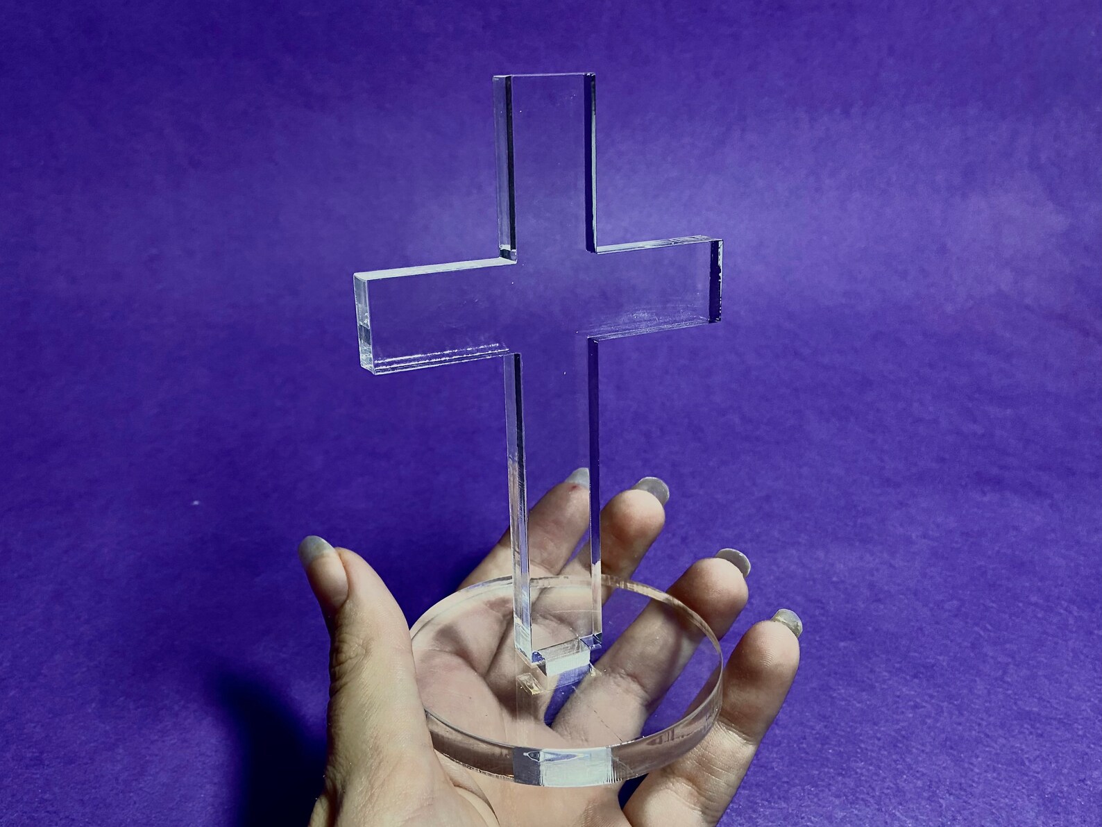 Standing Cross Mold With Base Two Part Silicone Mould Crucifix for ...