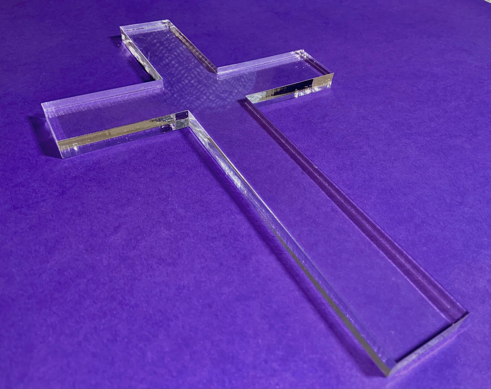 12” Extra Large Cross Mold Resin Crafts Thick Deep Christian Cross Wall ...
