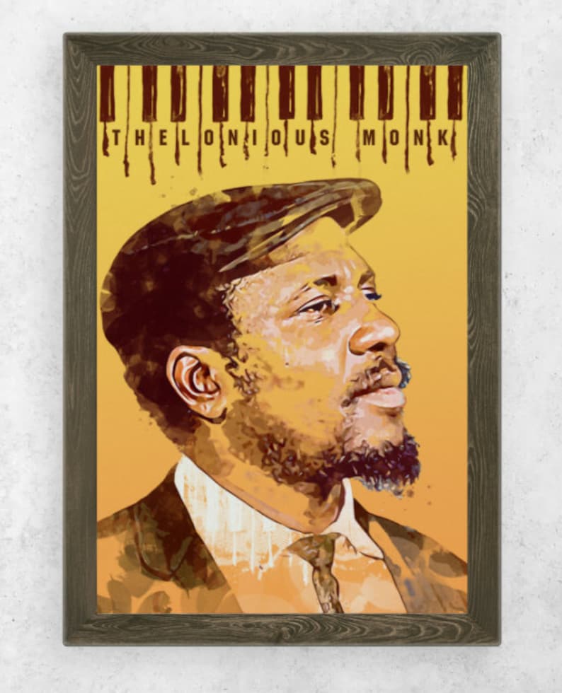 Thelonious Monk Poster Wall Art Prints Art painting Home | Etsy