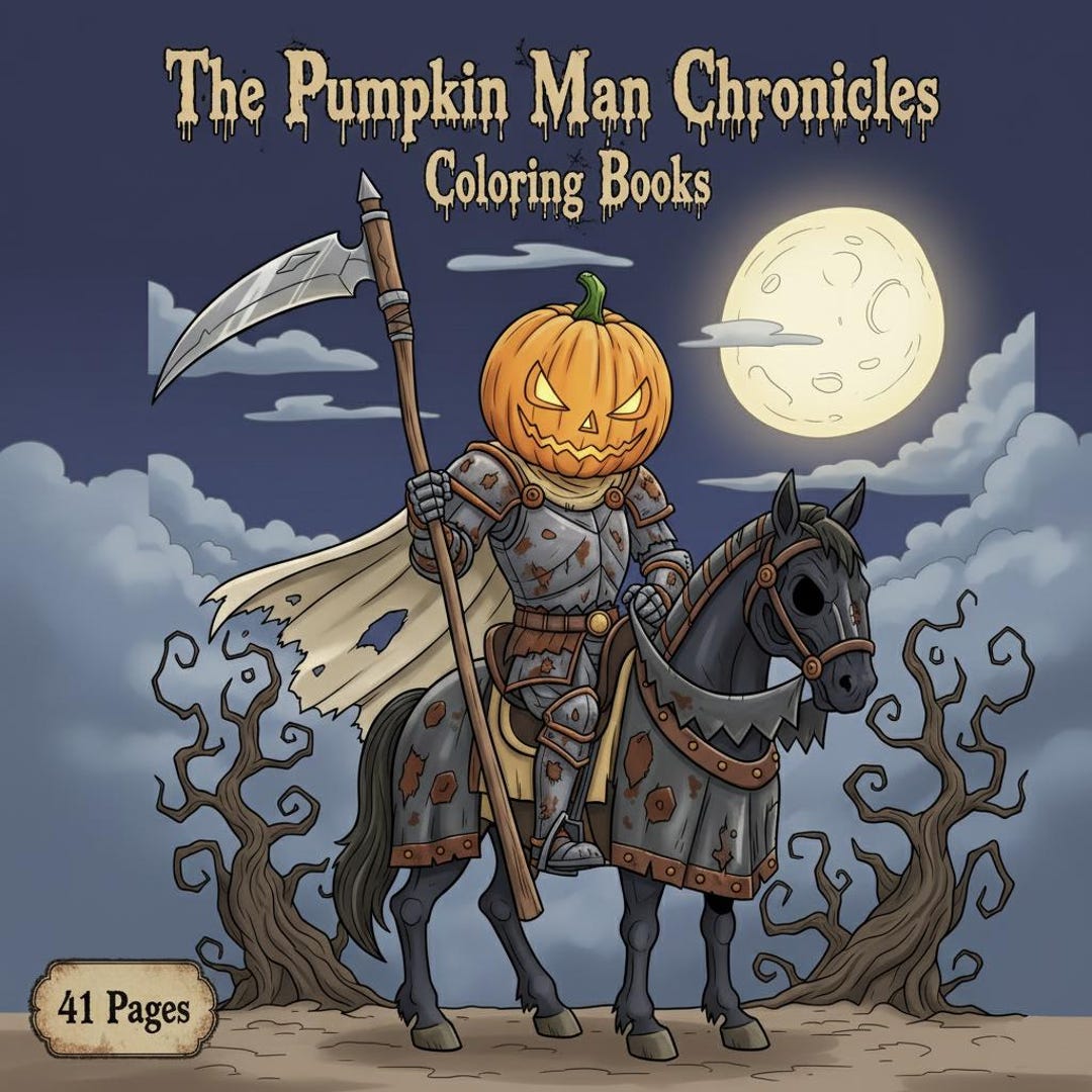 The Pumpkin Man Chronicles | Halloween Coloring Pages | Spooky Pumpkin ...