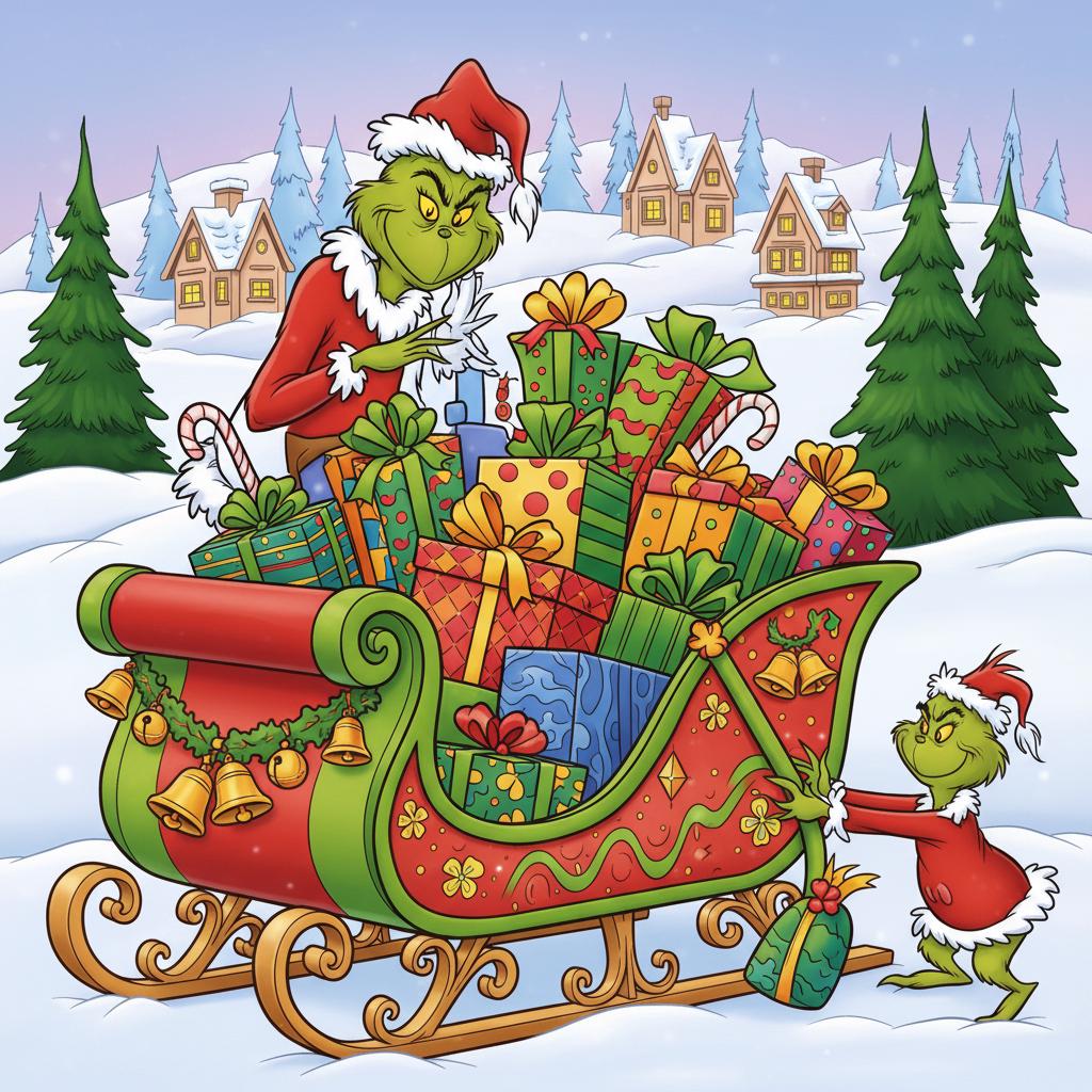 The Merry Grinchmas Line Art Series | 40 Pages Christmas Coloring PDF ...