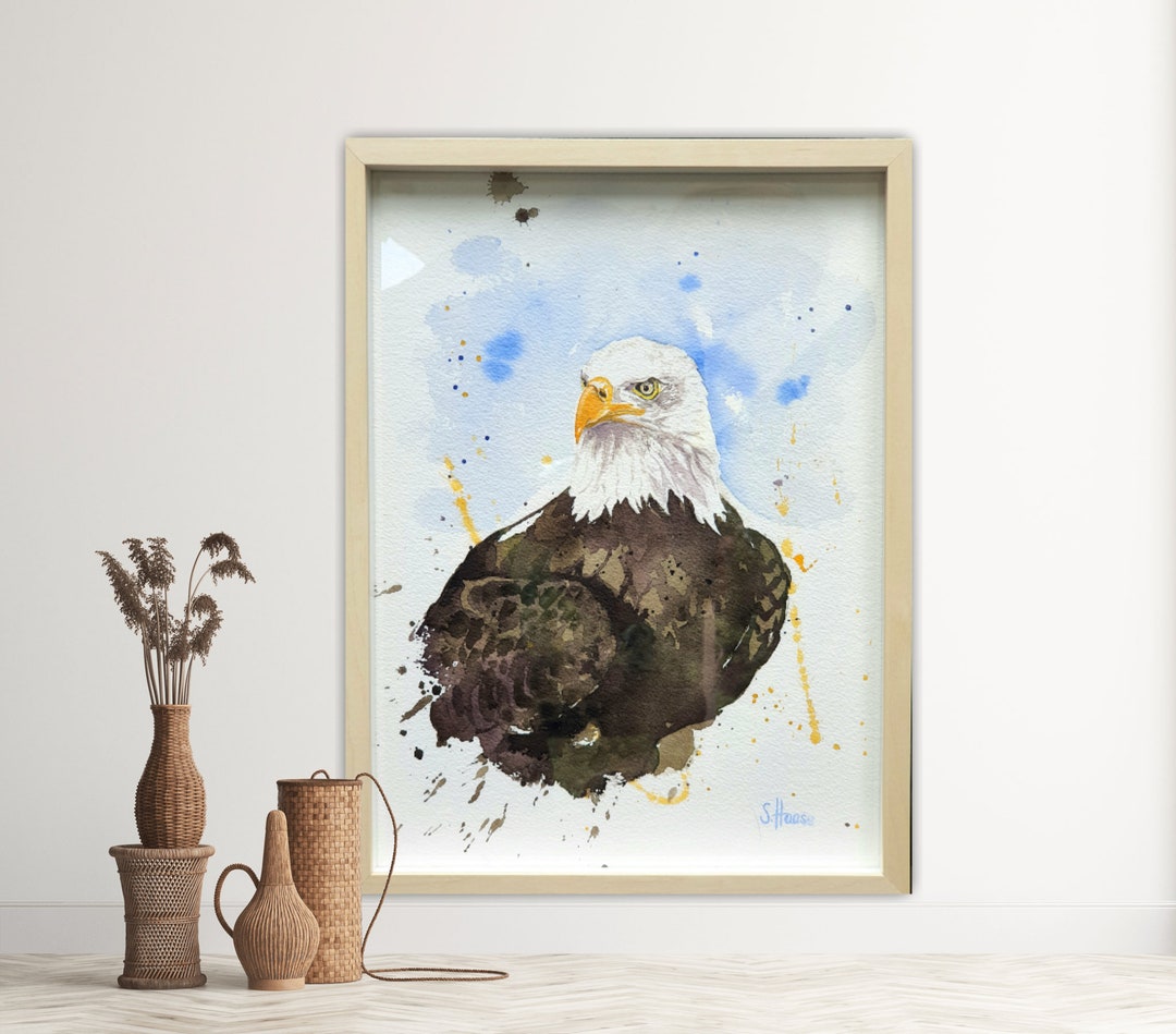 Watercolor Bald Eagle Art Print, Hand-signed and Limited Edition. - Etsy Australia