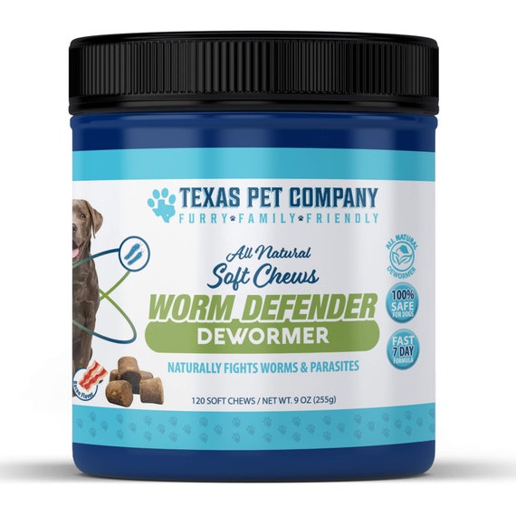 Worm Defender All-natural Dewormer Soft Chew Dogs Treats | Etsy