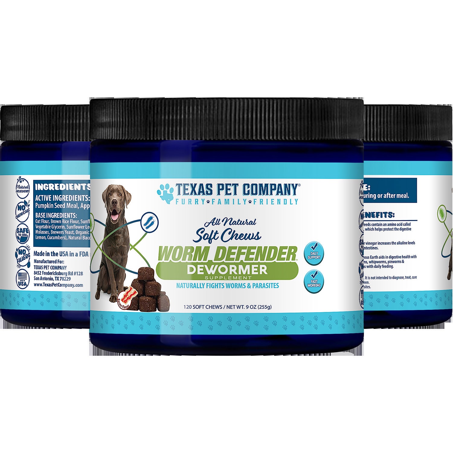 Worm Defender All-natural Dewormer Soft Chew Dogs Treats - Etsy