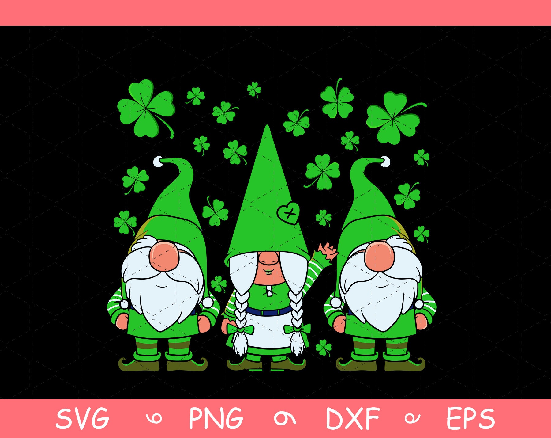St Patricks Day Svg Gnome Svg Shamrock Svg Lucky Gnomes Etsy