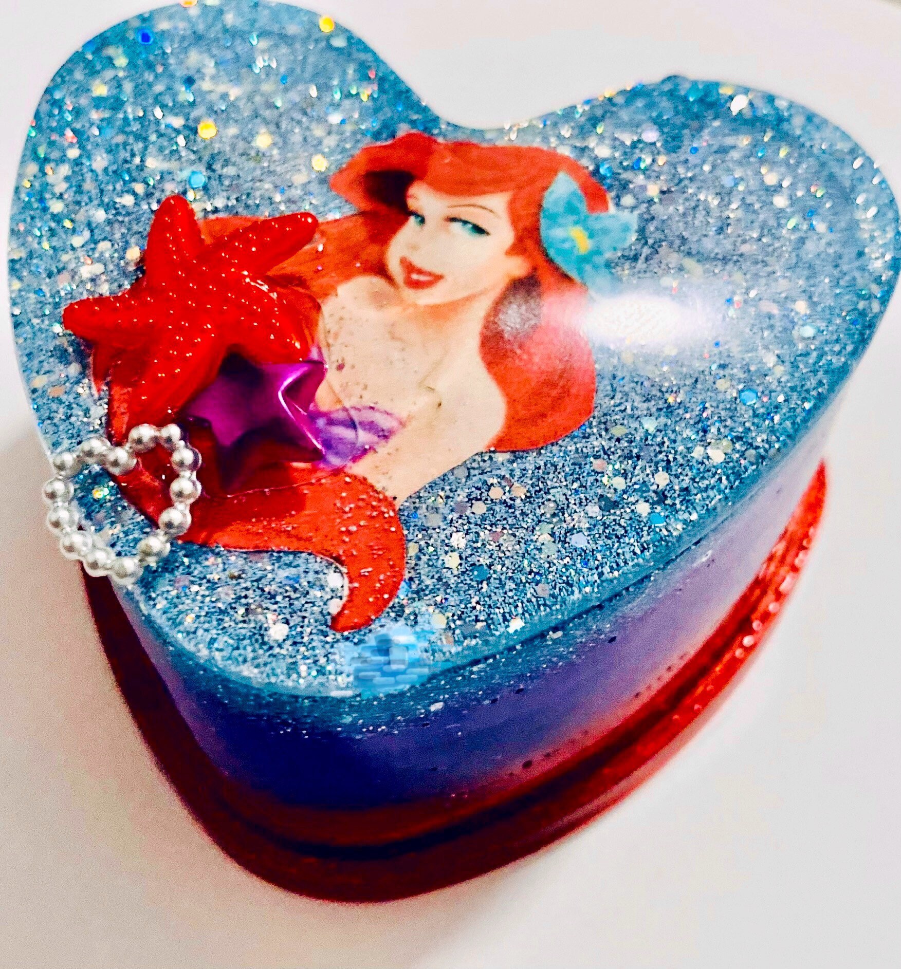 Little Mermaid Ariel-inspired Epoxy Resin Trinket Ring Box - Etsy