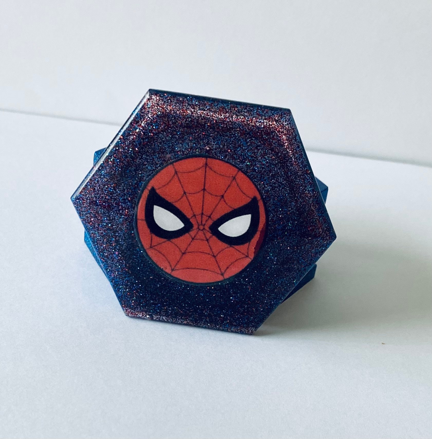 Spider-man Inspired Epoxy Resin Trinket Box - Etsy