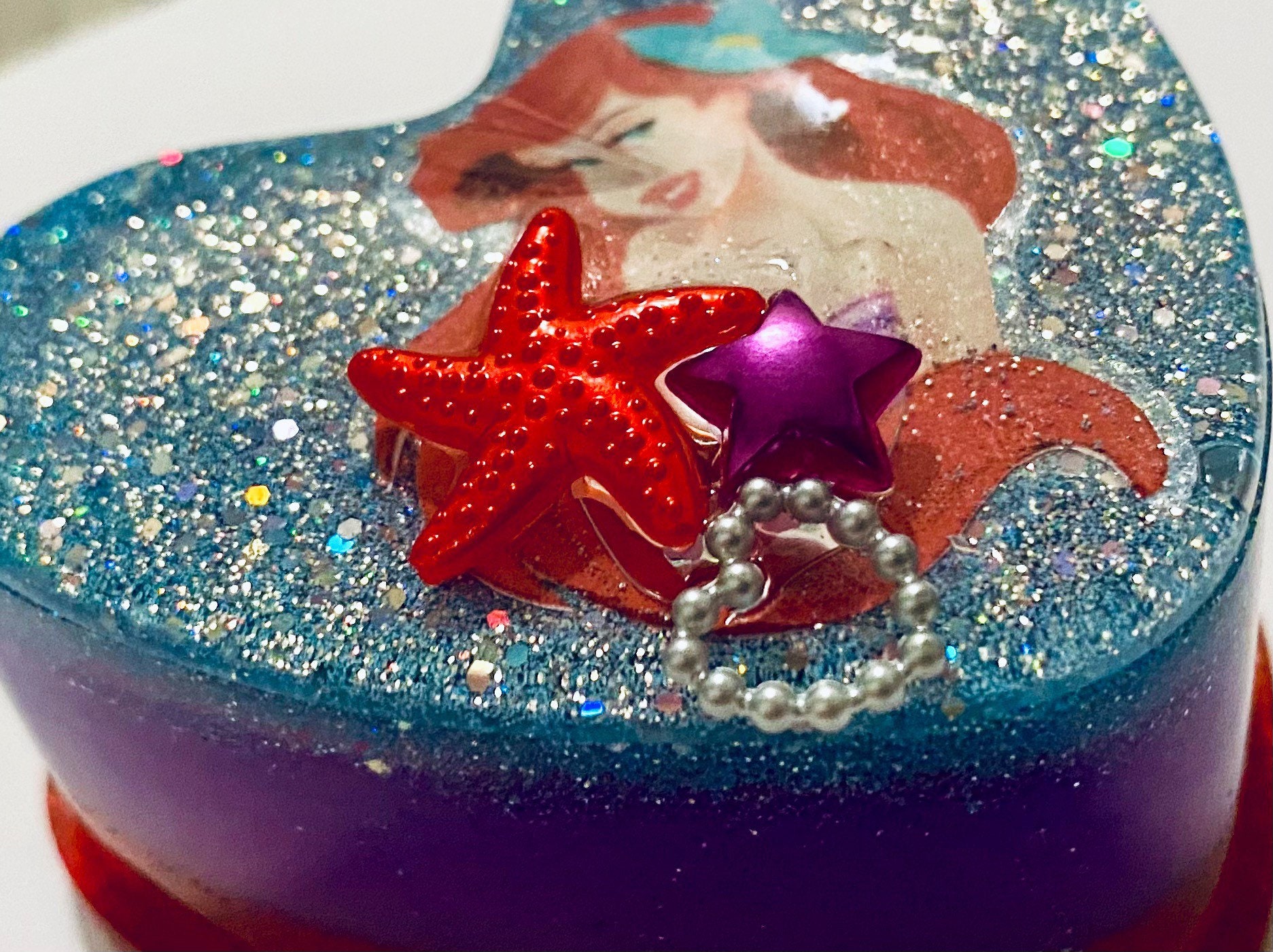 Little Mermaid Ariel-inspired Epoxy Resin Trinket Ring Box - Etsy