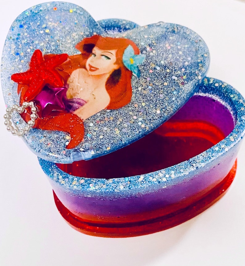 Little Mermaid Ariel-inspired Epoxy Resin Trinket Ring Box - Etsy