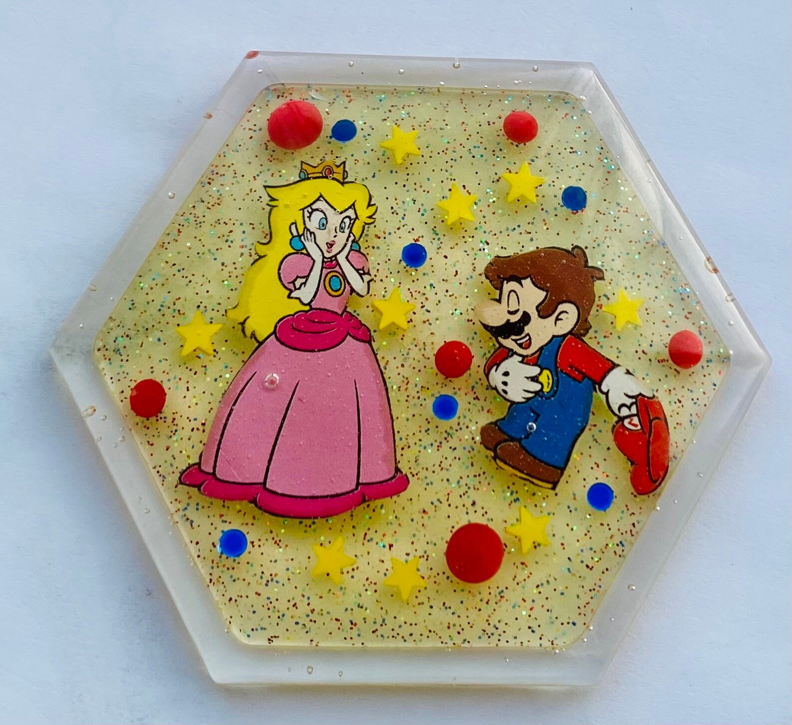 Super Mario and Princess Peach Inspired Epoxy Trinket Box - Etsy