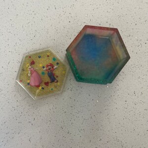 Super Mario and Princess Peach Inspired Epoxy Trinket Box - Etsy