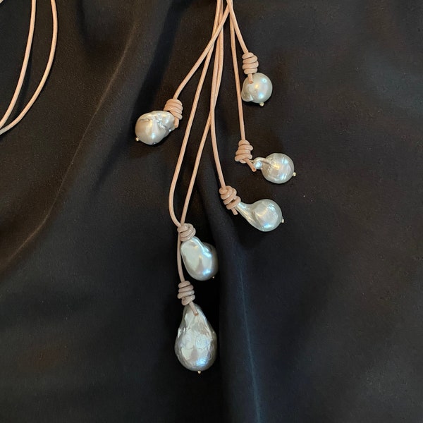 Leather Lariat - Etsy