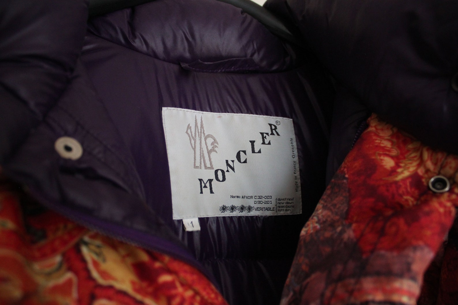 Vintage Moncler Puffer Coat Jacket Flowers Floral Pattern RARE ...