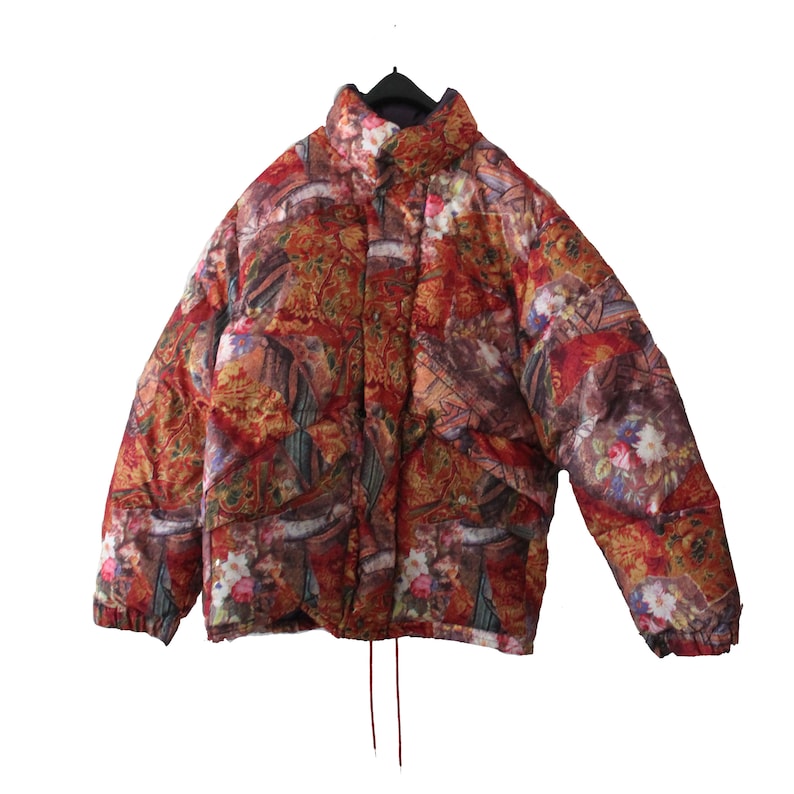 Vintage Moncler Puffer Coat Jacket Flowers Floral Pattern RARE ...