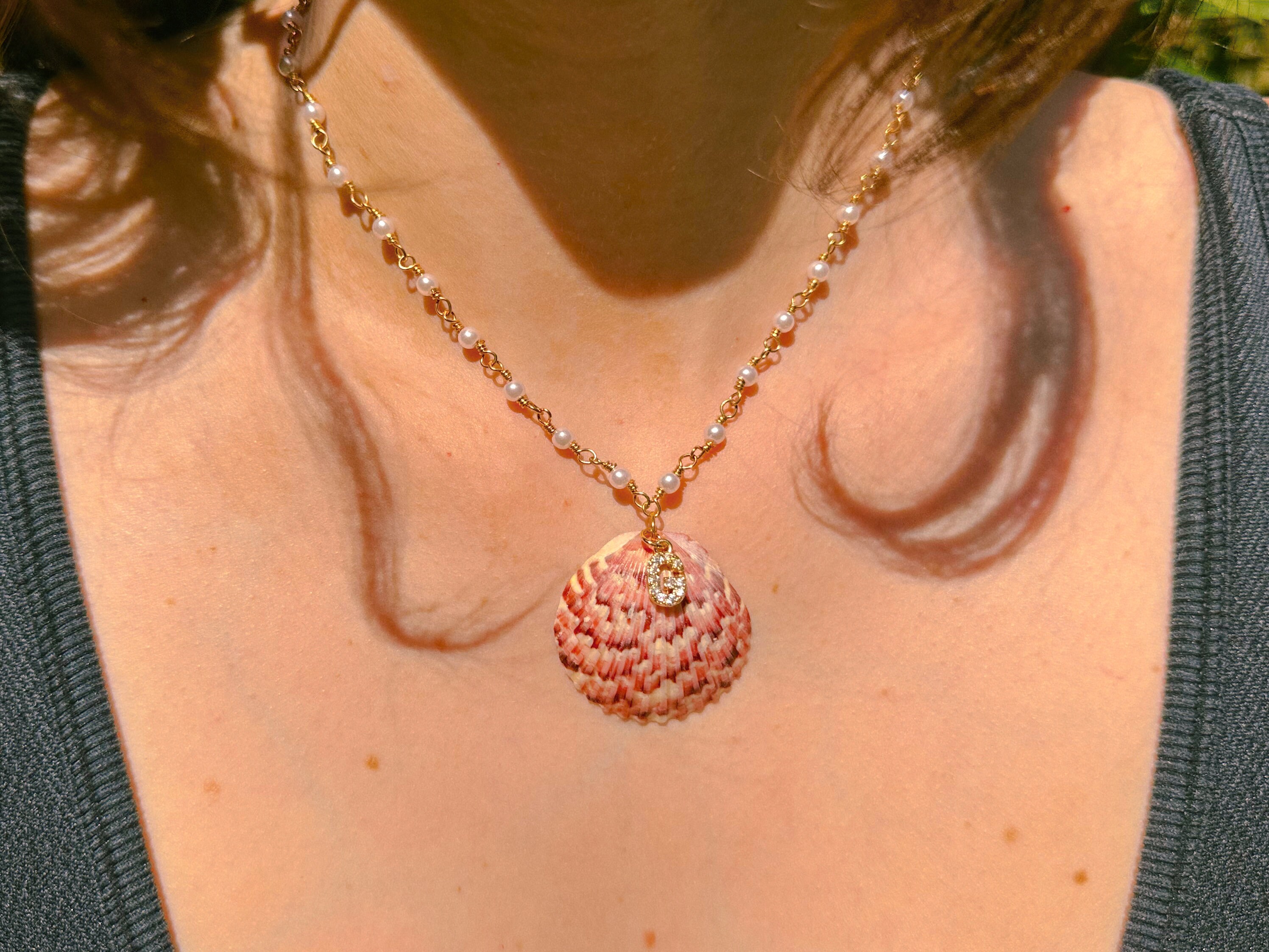 Handpicked Real Scallop Calico Seashell Necklace - Etsy